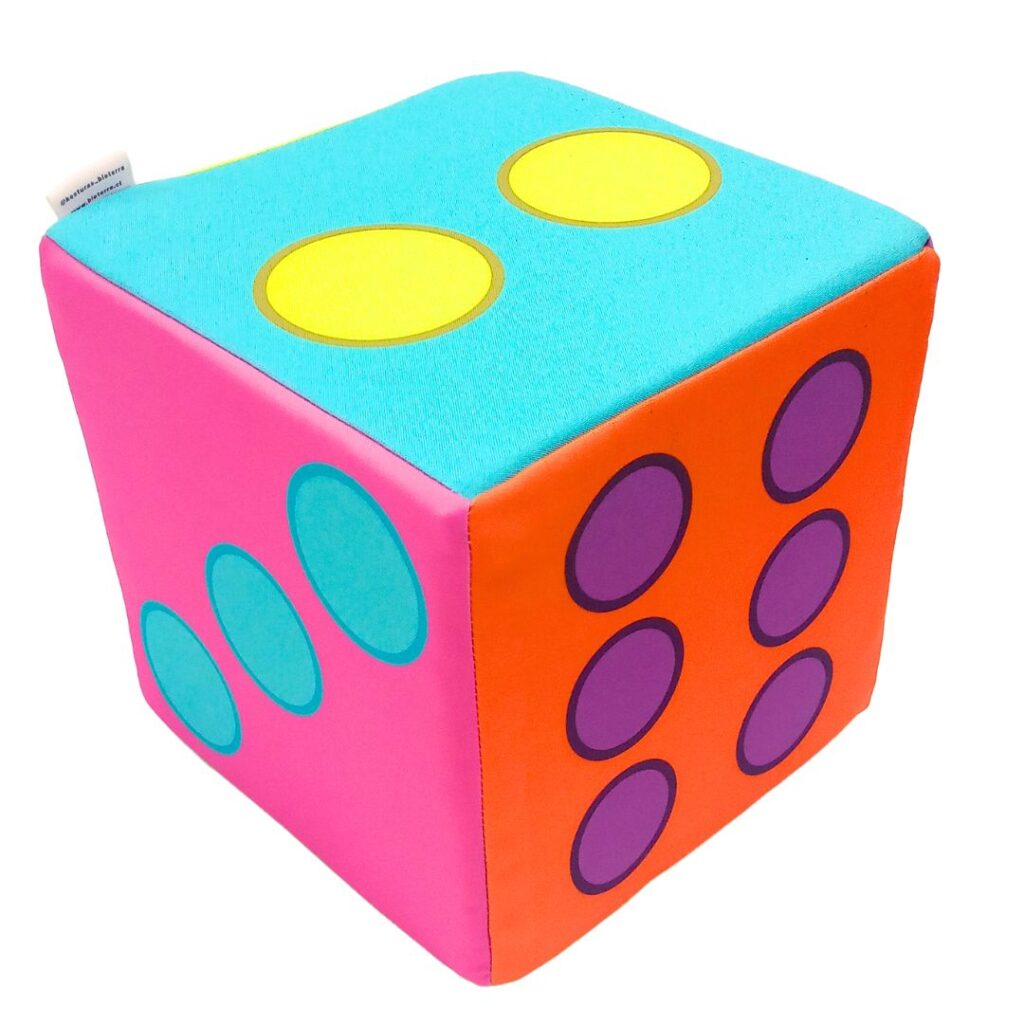 Dado multicolor gigante Dado gigante Colores 20x20x20 cm - Tienda On Line